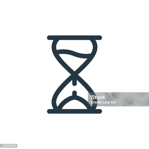 Hourglass Icon Vector From Videogame Elements Concept Thin Line Illustration Of Hourglass