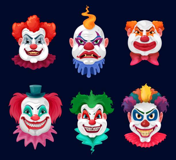 Evil Clowns Faces Drawing