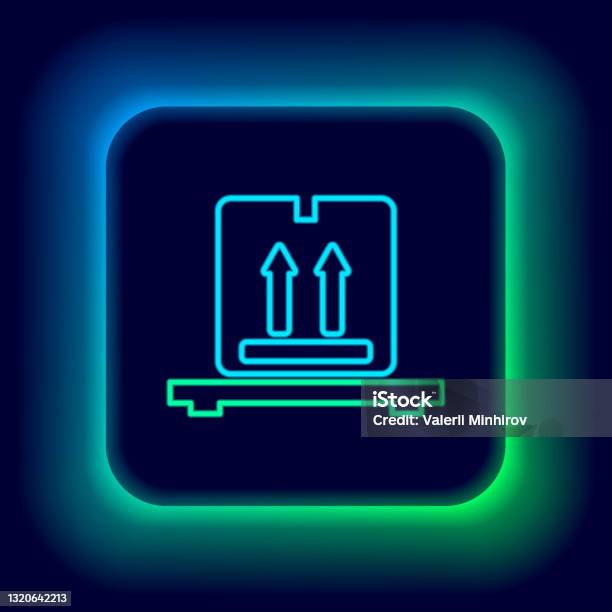 Kotak Kardus Garis Neon Bersinar Pada Ikon Palet Terisolasi Pada Latar ... Kotak Kardus Garis Neon Bersinar Pada Ikon Palet Terisolasi Pada Latar ...