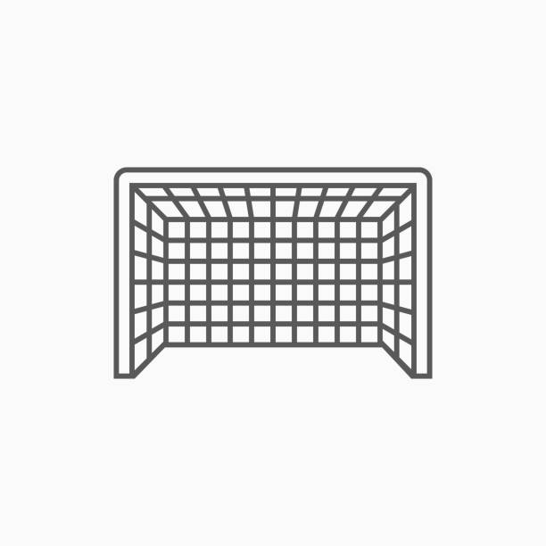 590 Gawang Sepak Bola Tiang Gawang Ilustrasi Grafik Vektor And Clip