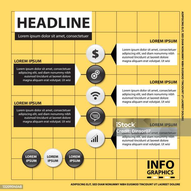 Infografis Desain Template Vektor Ilustrasi Spanduk Kreatif Proses