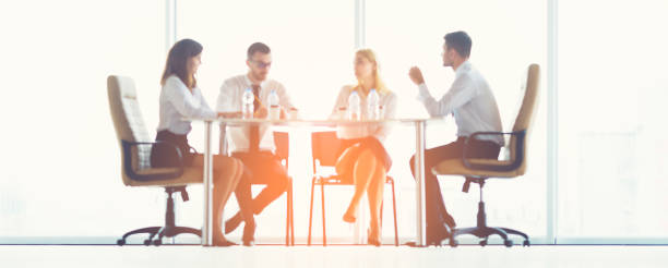 Free Stock Photo of Top view Group Business People wide background ...