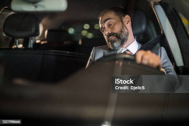 Businessman Falling Asleep While Driving A Car Stock Photo - Download ... Businessman Falling Asleep While Driving A Car Stock Photo - Download ...