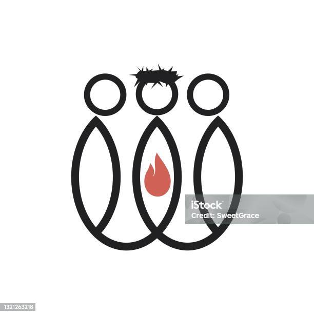 Illustration Chrétienne Logo De Léglise Trinité Vecteurs Libres De