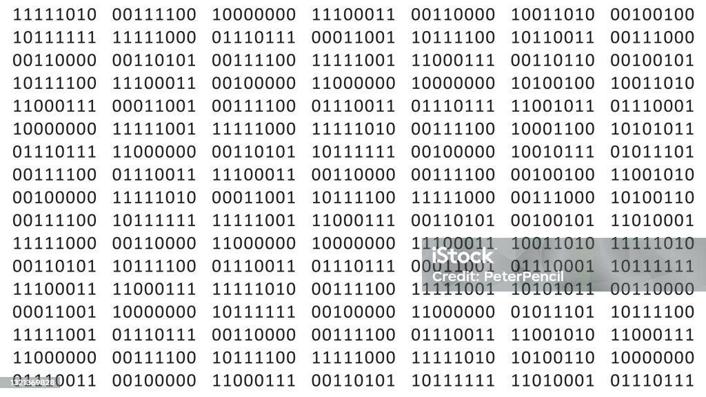 Kode Biner Hitam Dan Putih Digit 0 Dan 1 Di Layar Kode Data Encoding