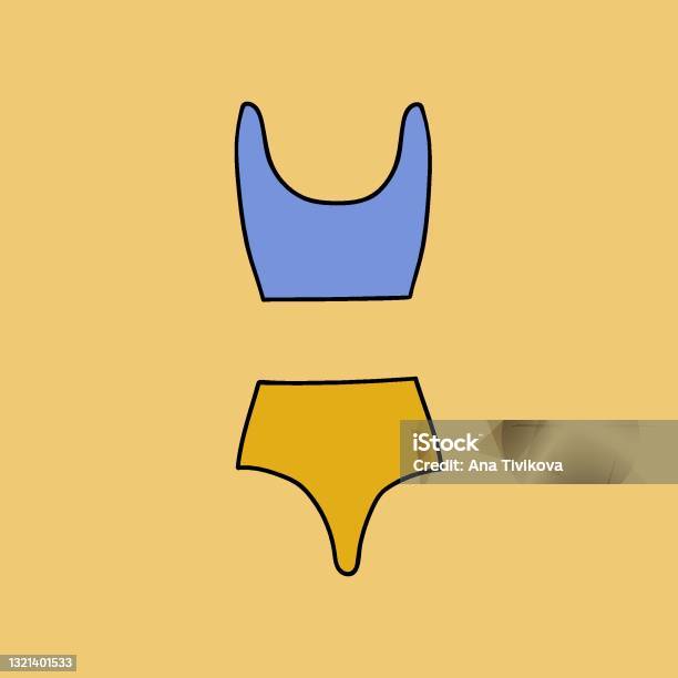 Cute Clipart Vector Swimsuit For Women Stock Illustration Download