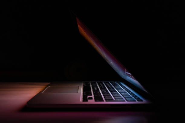 Free picture: laptop computer, dark, illumination, dark