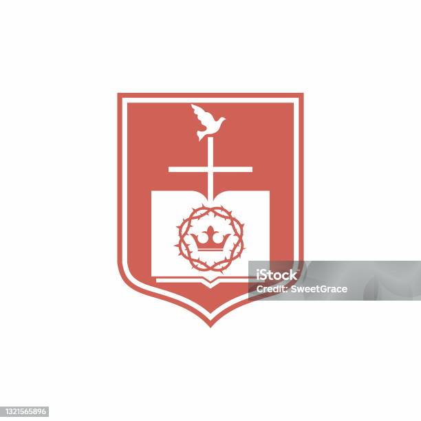 Illustration Chrétienne Logo De Léglise Croix Du Sauveur Jésuschrist Et