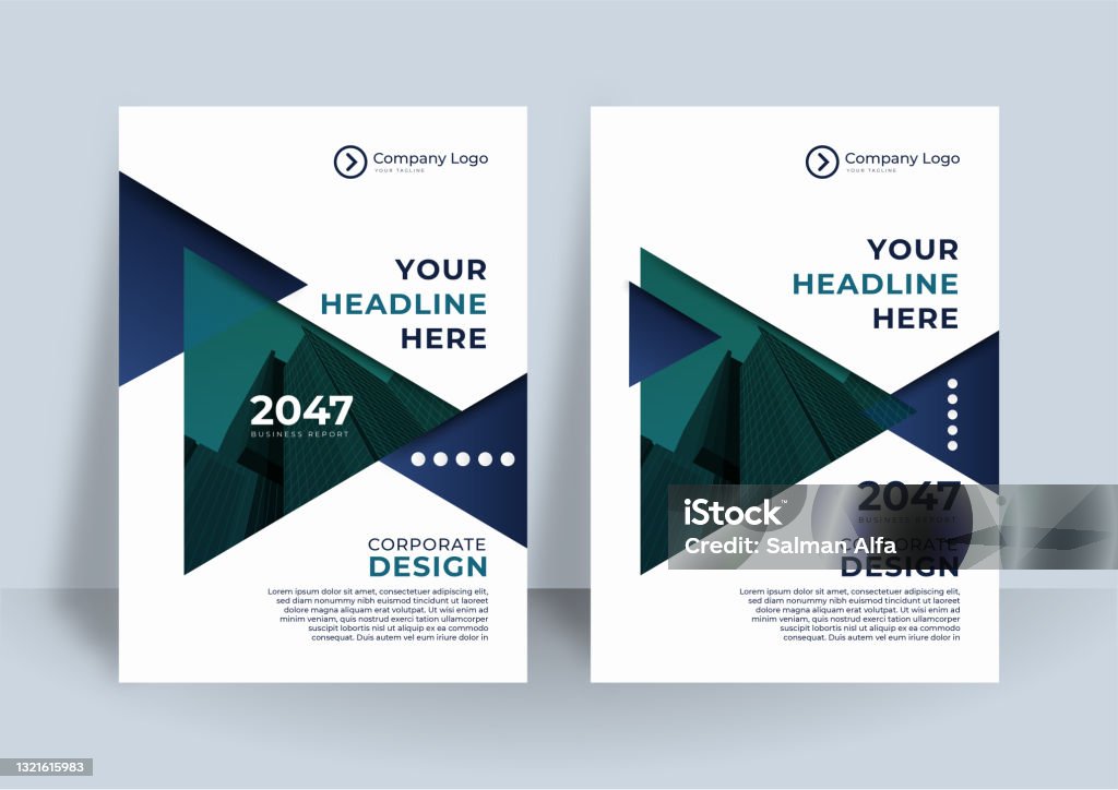 Template Desain Sampul Buku Bisnis Latar Belakang Kustom Templat Sampul Untuk Laporan Dalam Gaya