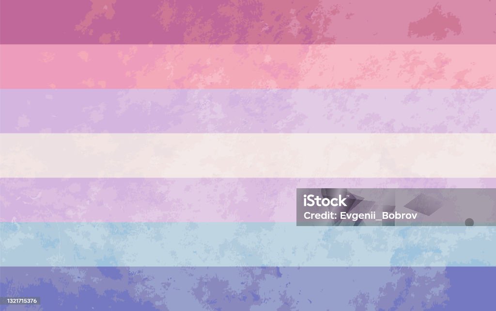 Bigender Lgtb Sign Bigender Pride Flag With Texture Stock Illustration