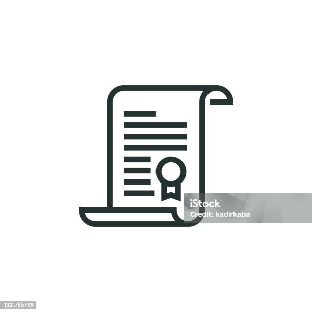Legal Paper Line Icon Stock Illustration Download Image Now