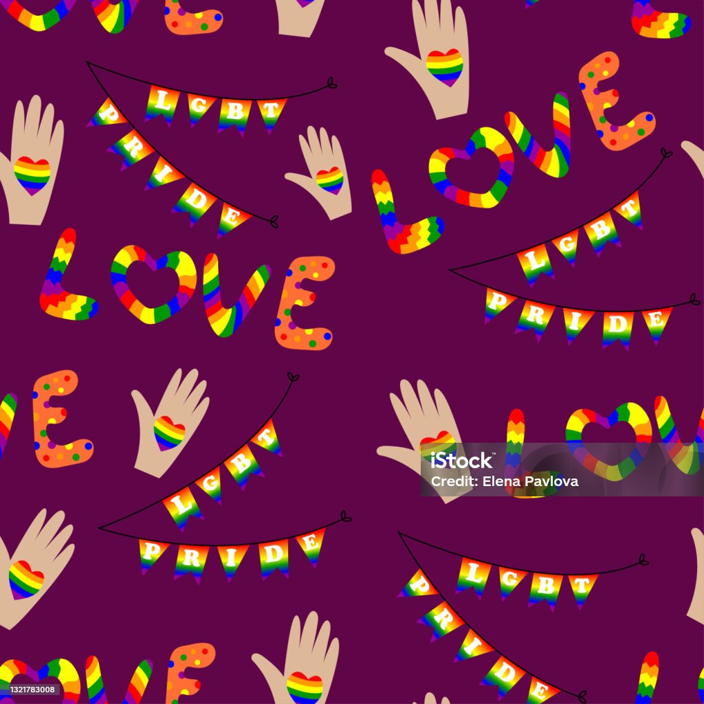 Vetores De Padrão Perfeito Para O Mês Do Orgulho Lgbt Direitos Humanos