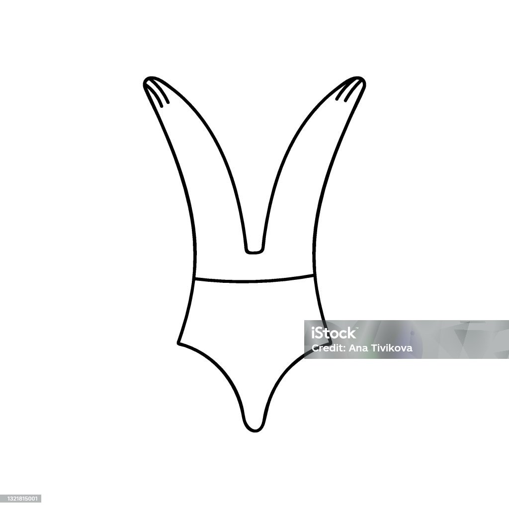 Cute Clipart Vector Swimsuit For Women Stock Illustration Download