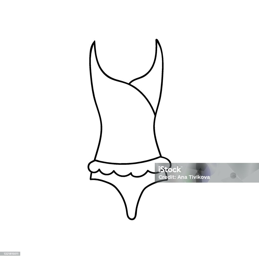 Cute Clipart Vector Swimsuit For Women Stock Illustration Download