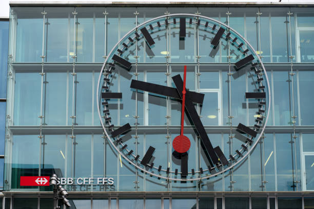 Free Stock Photo of Modern Glass Building With Clock | Download Free ...