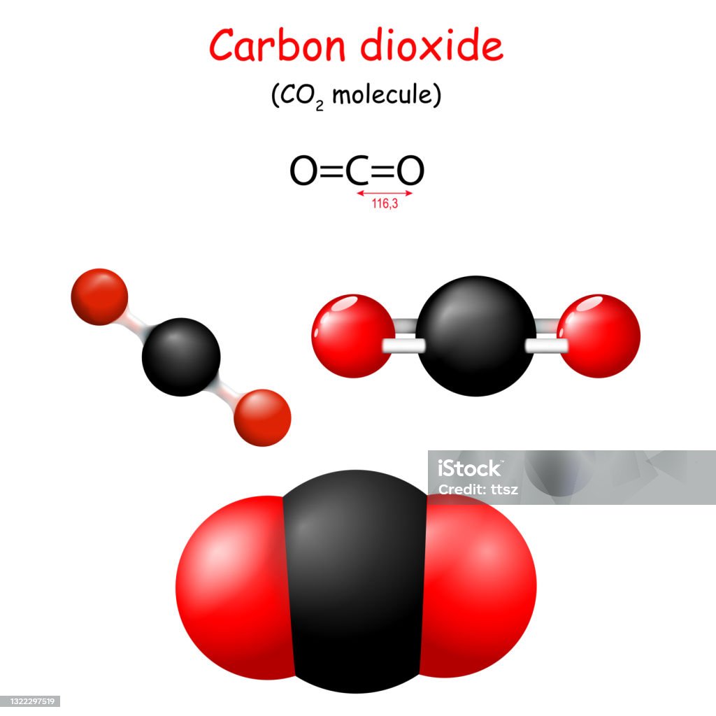 Karbon Dioksida Formula Kimia Struktural Co2 Ilustrasi Stok Unduh Gambar Sekarang Karbon