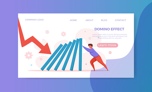 Efek Domino Dari Pengusaha Mendorong Keras Terhadap Jatuhnya Ilustrasi ... Efek Domino Dari Pengusaha Mendorong Keras Terhadap Jatuhnya Ilustrasi ...