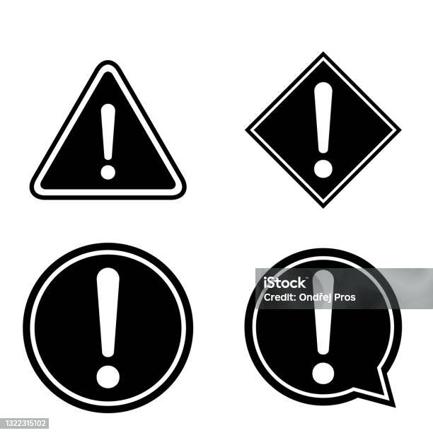 Ensemble Davertissements De Danger Symbole Davertissement Icône De