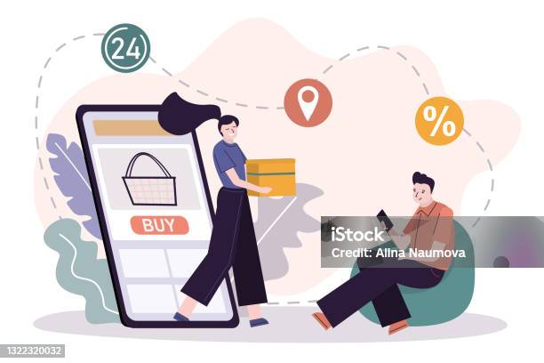 Kurir Mengirimkan Paket Ke Klien Karakter Lakilaki Memesan Produk Yang ... Kurir Mengirimkan Paket Ke Klien Karakter Lakilaki Memesan Produk Yang ...