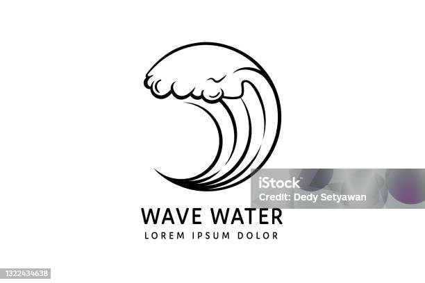 Conception Vectorielle De Symbole Donde Deau Vecteurs Libres De Droits