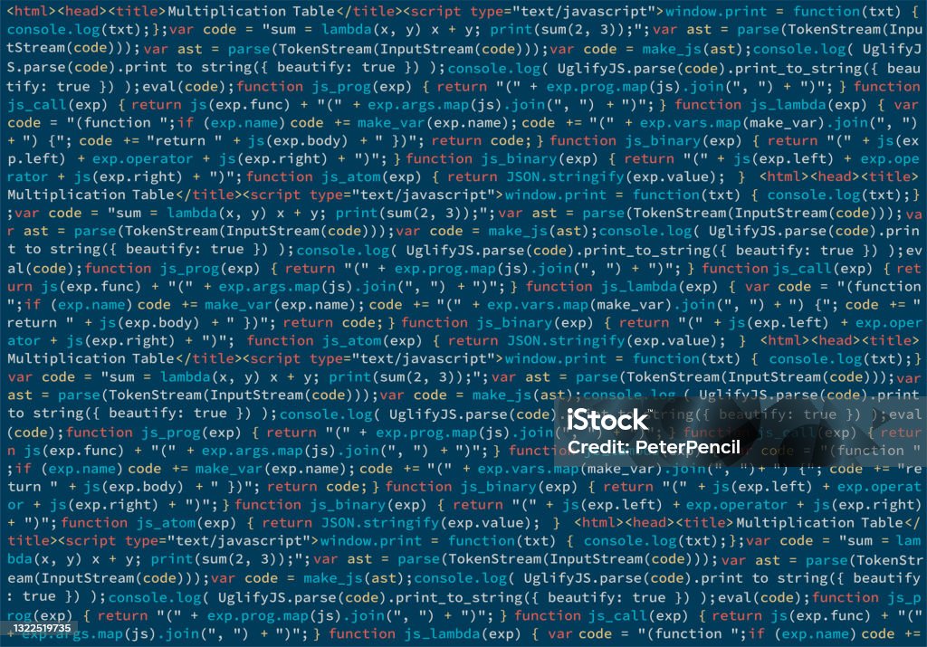 Program Code Software Digital Abstract Code Javascript Text Background Vector Illustration Stock