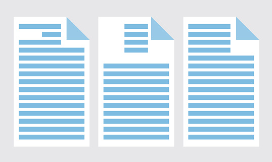 Ensemble Dicônes Isolées De Papiers De Bureau Modèle De Documentation