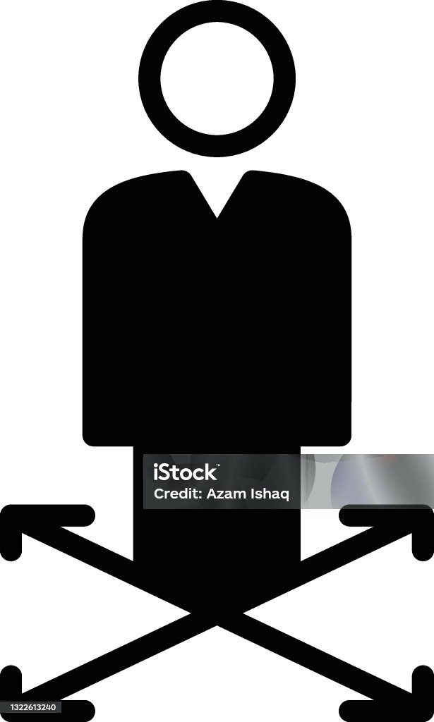 Concept De Coordinateur De Bureau Symbole Hrm Sur Fond Blanc Homme Avec