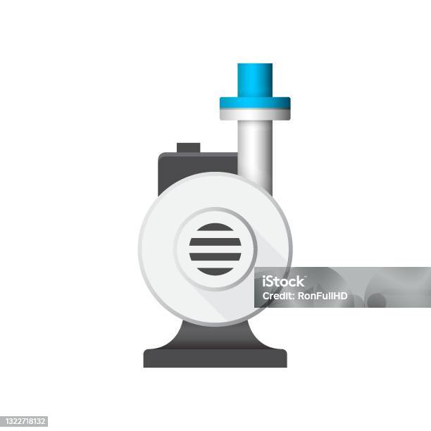 Conception Dillustration Vectorielle De Pompe À Eau Isolée Sur Fond