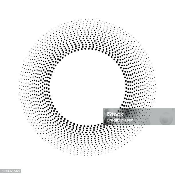 Orbital Dots Radial Size Gradient By Scaling Stock Illustration