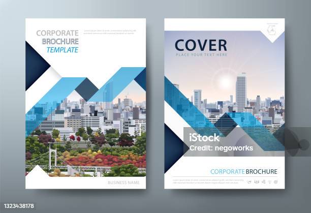 Templat Desain Selebaran Brosur Laporan Tahunan Presentasi Leaflet