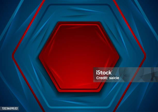 Blue And Red Shiny Glossy Hexagons Abstract Geometry Background Stock ... Blue And Red Shiny Glossy Hexagons Abstract Geometry Background Stock ...