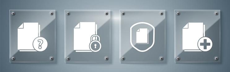 Set Add New File Document Protection Concept Document And Lock And ... Set Add New File Document Protection Concept Document And Lock And ...