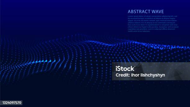 Vektor Abstrak Latar Belakang Futuristik Biru Visualisasi Big Data