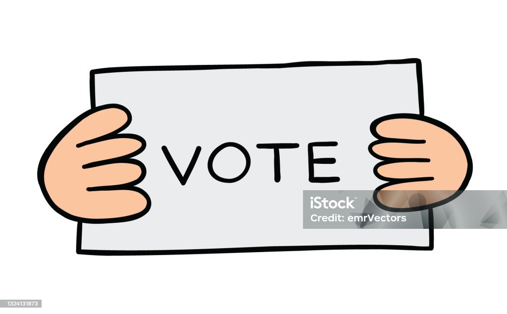 Cartoon Vektorillustration Der Hand Halten Abstimmung Stock Vektor Art ... Cartoon Vektorillustration Der Hand Halten Abstimmung Stock Vektor Art ...