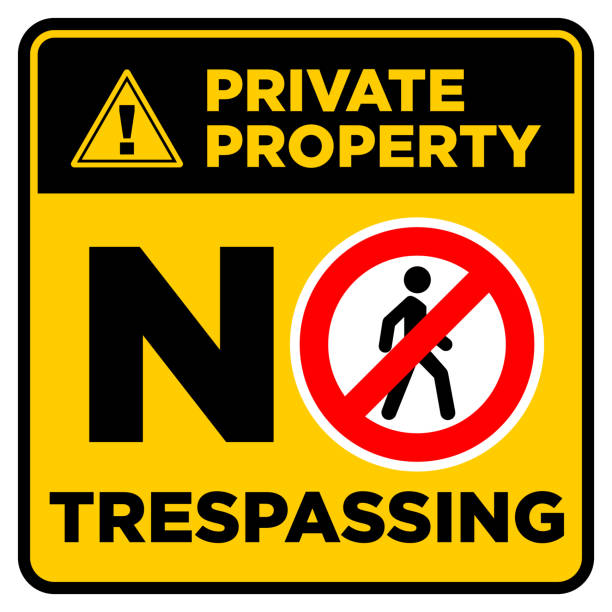 940 No Trespassing Sign Stock Illustrations Royalty Free Vector