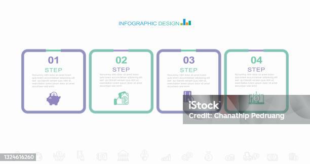 Desain Infografis Dengan Ilustrasi Stok Vektor Datar Gelembung Ucapan