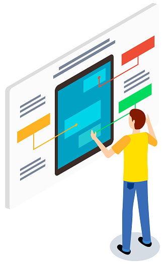 Programmer Creating Structure Of Information Blocks In Application