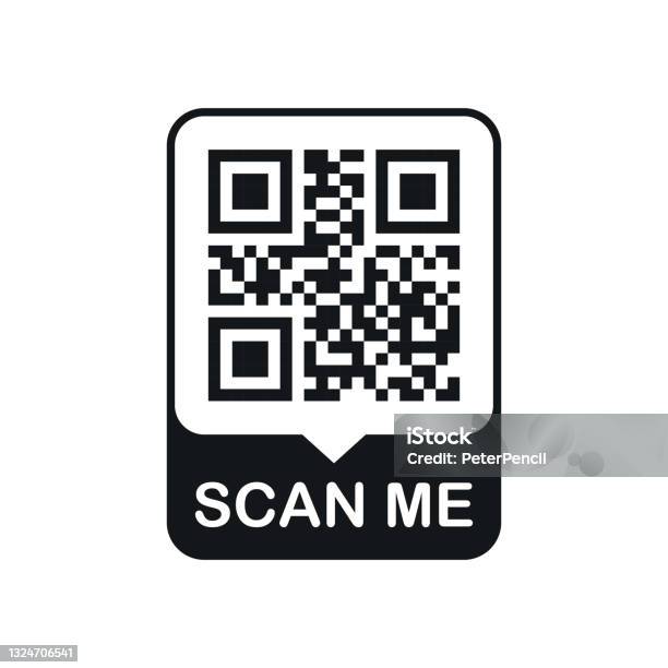 Qr Code Scan Label Scan Qr Code Icon Scan Me Text Vector Illustration ... Qr Code Scan Label Scan Qr Code Icon Scan Me Text Vector Illustration ...