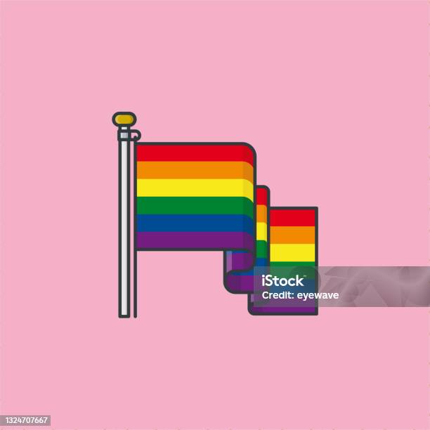 Ilustrasi Vektor Bendera Pelangi Kebanggaan Gay Ilustrasi Stok Unduh