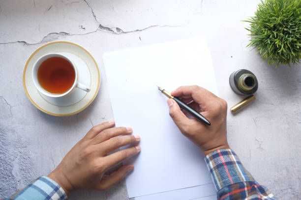 Free Stock Photo of Overhead view of a person s handwriting calligraphy ...