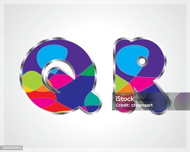 Tipografi Font Style Vector Set Huruf Warnawarni Bentuk Font Dari A