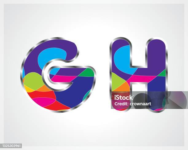 Typography Font Style Vector Set Of Letters Colorful Shapes Fonts From