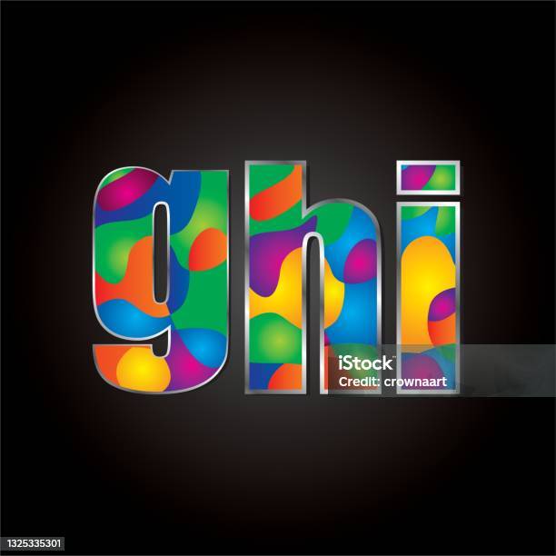Typography Font Style Vector Set Of Letters Colorful Shapes Fonts From