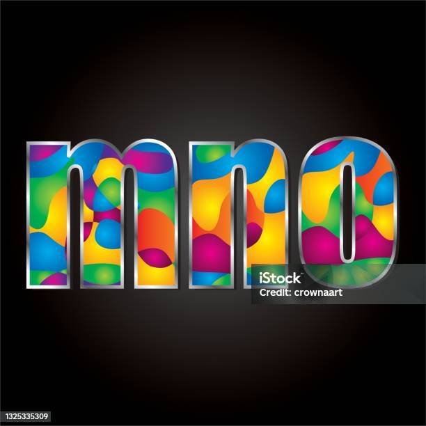 Typography Font Style Vector Set Of Letters Colorful Shapes Fonts From