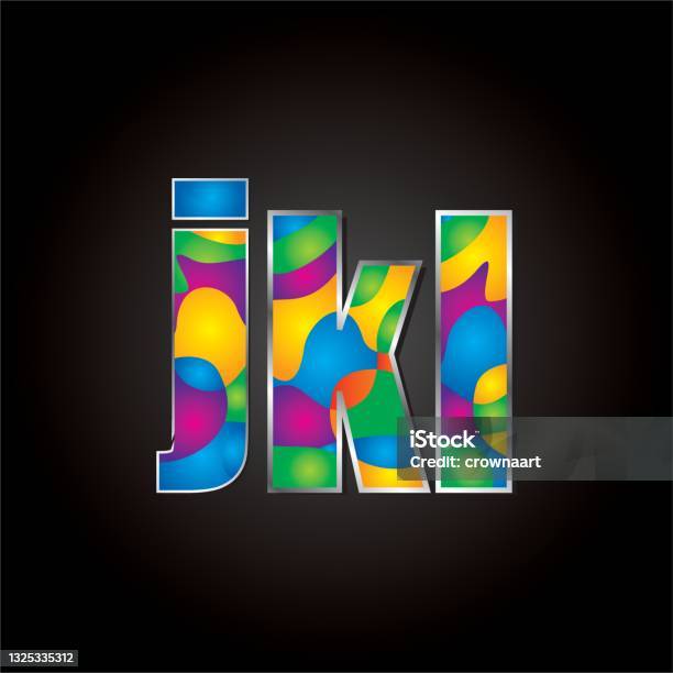 Typography Font Style Vector Set Of Letters Colorful Shapes Fonts From