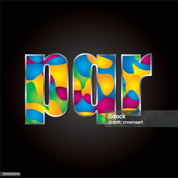 Typography Font Style Vector Set Of Letters Colorful Shapes Fonts From