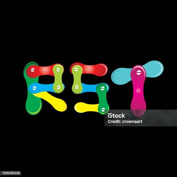 Tipografi Font Style Vector Set Huruf Warnawarni Bentuk Font Dari A