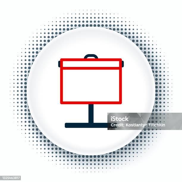 Icône Décran Projection De Ligne Isolée Sur Fond Blanc Contenu Visuel