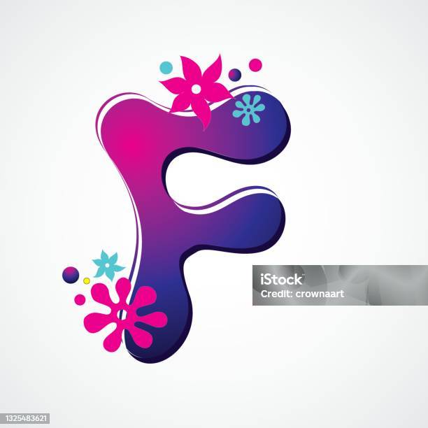Typography Font Style Vector Set Of Letters Colorful Floral Alphabet
