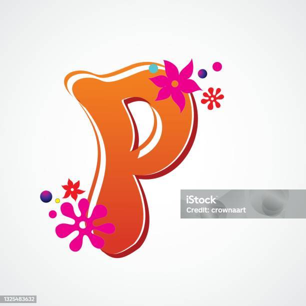 Typography Font Style Vector Set Of Letters Colorful Floral Alphabet